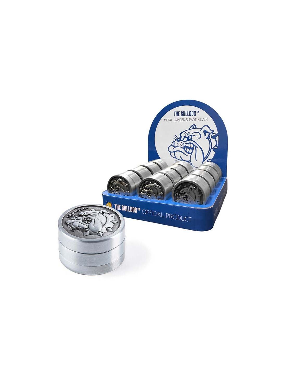 Metal Grinder Original The Bulldog Silver Nuevo Diseño | 3 Partes