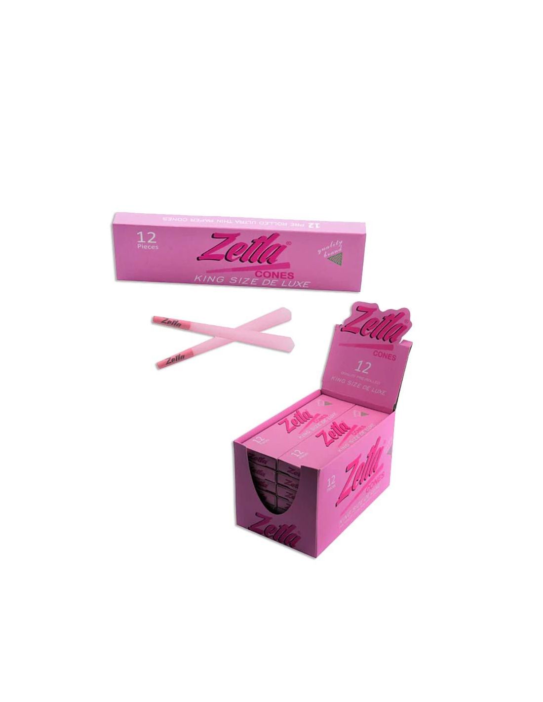 Conos de Papel Rosa Pre-Enrollados | Pink Cones