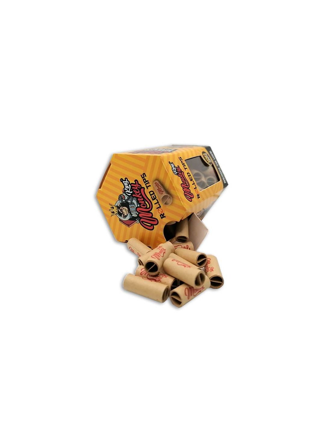 100 Tips Enrollados Monkey King | Envase Hexagonal de Apertura Rápida