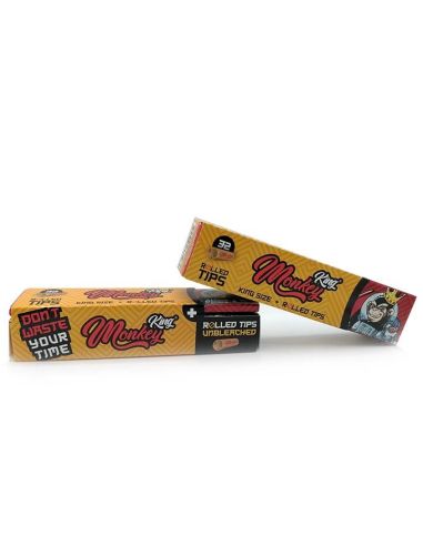 32 Tips Enrollados + Papel Monkey King | Dosificador 1 Solo Dedo