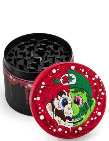 GRINDER MARIO WEED DOUBLE FACE 50MM