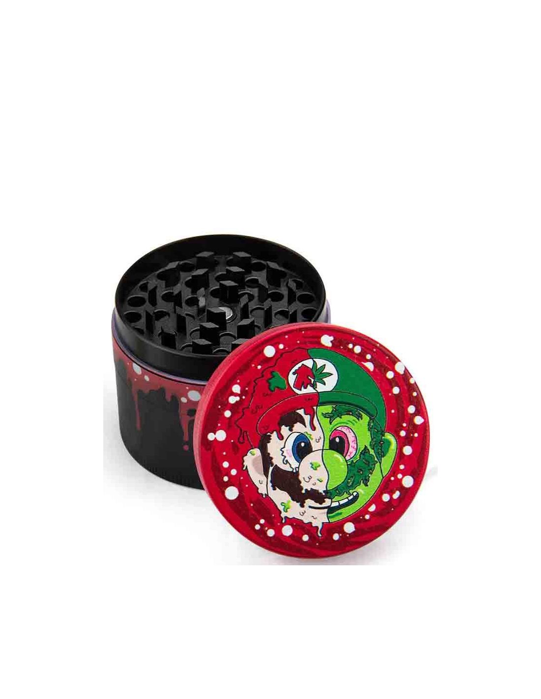 GRINDER MARIO WEED DOUBLE FACE 50MM
