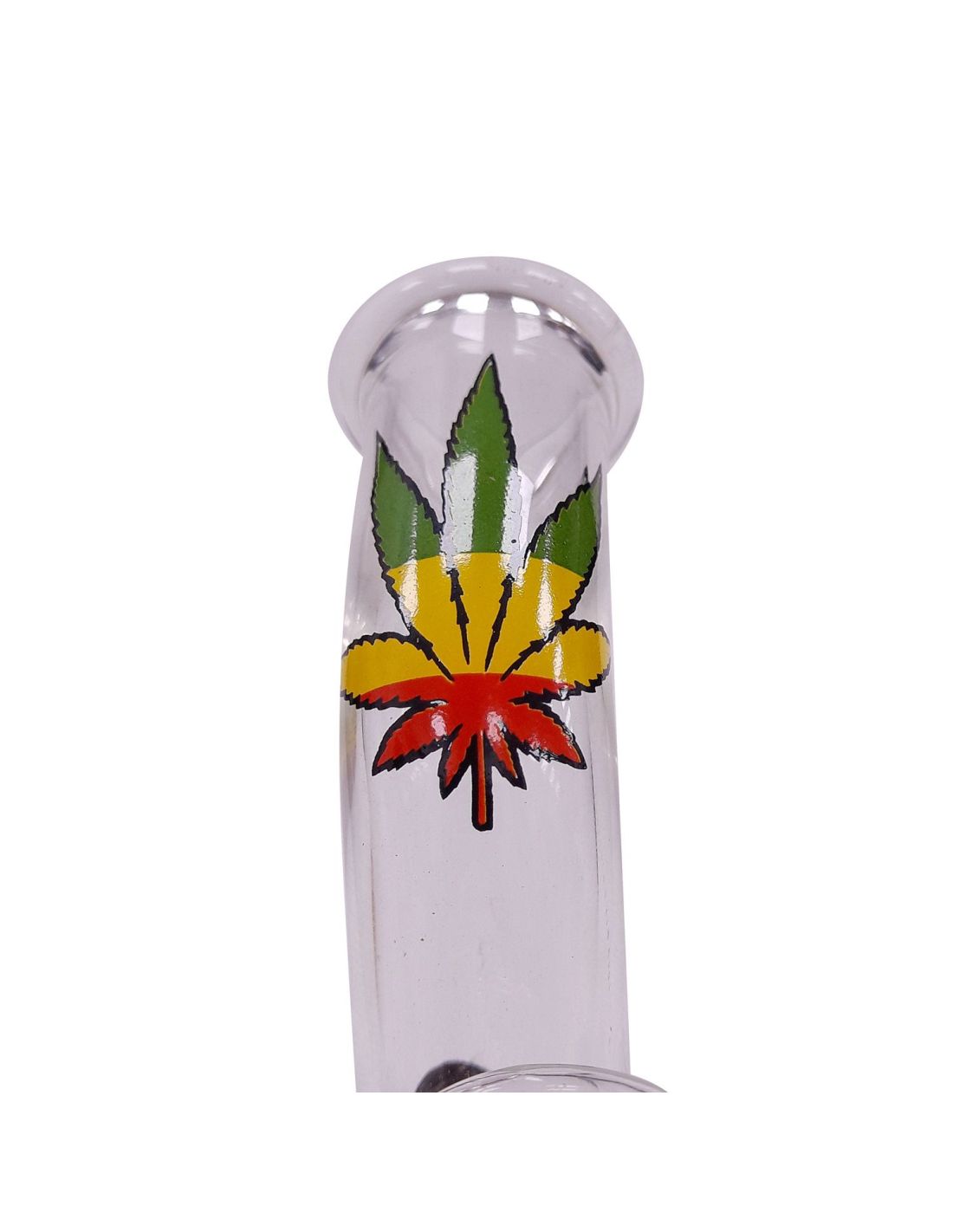 MINI BONG CRISTAL RASTA LEAF 13 CM