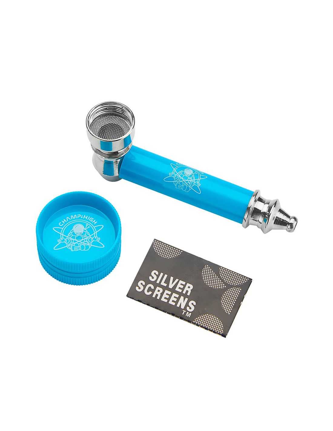 PIPA METÁLICA + MINI GRINDER CHAMP HIGH