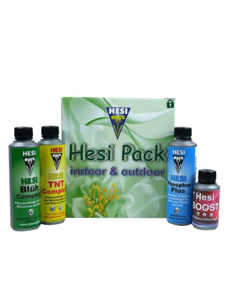 Hesi Pack Indoor Outdoor. Kit de abonos ideal para pequeños cultivos.