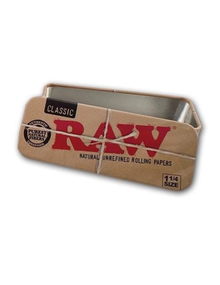 Caja de metal Raw Roll Caddy 1 1/4 | Lleva 6 conos o papel y filtros