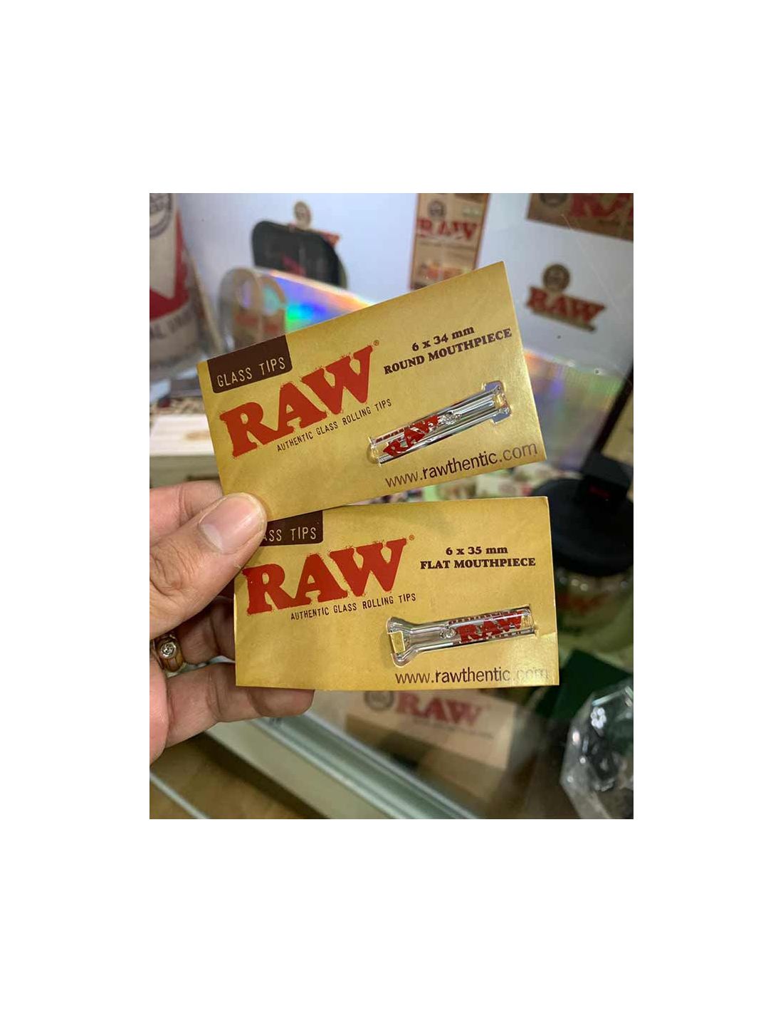 Glass Tips Raw x2 | Boquillas de Vidrio Raw Reutilizables y lavables