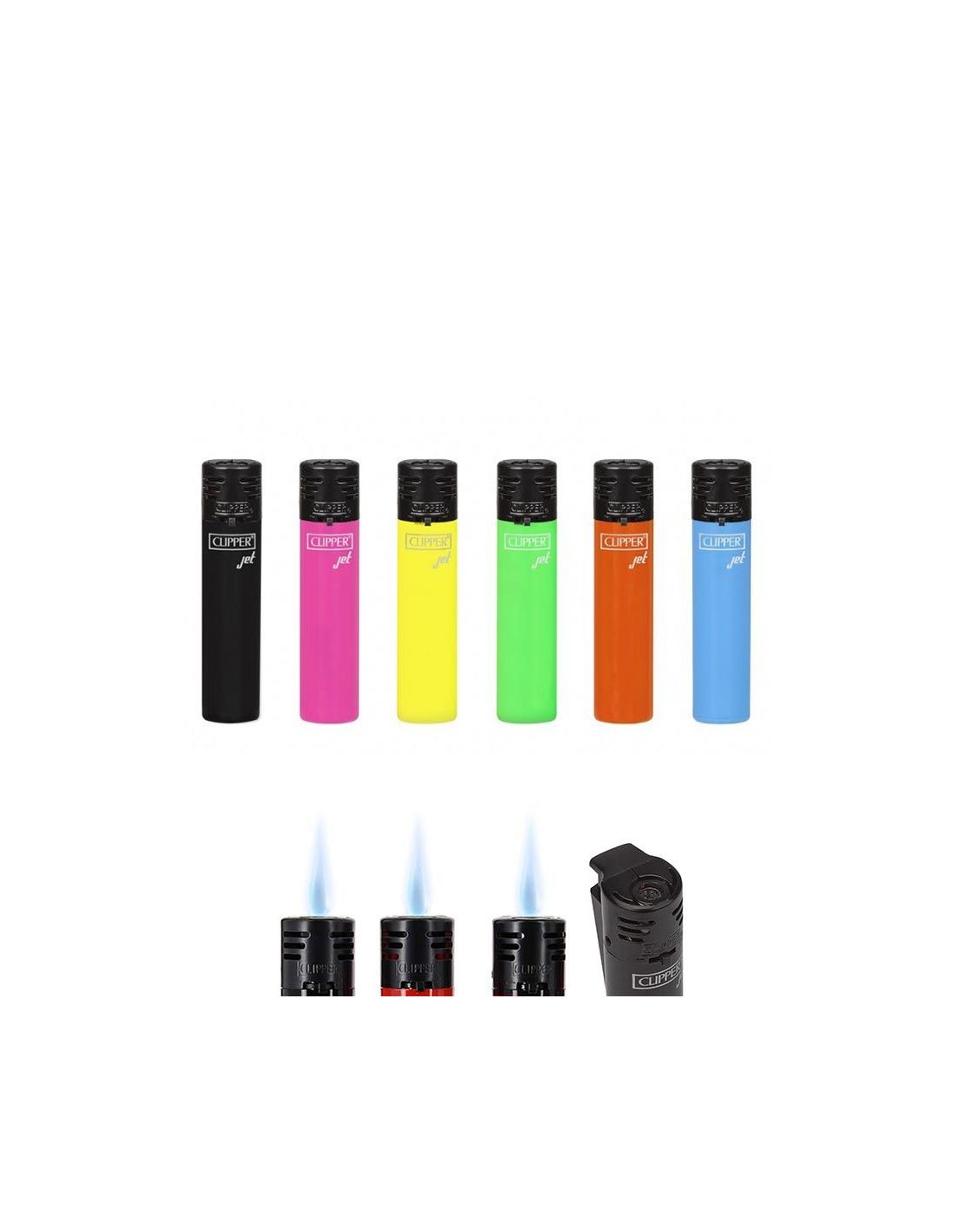 Encendedor Electrónico Clipper Jet Flame Shiny Recargable