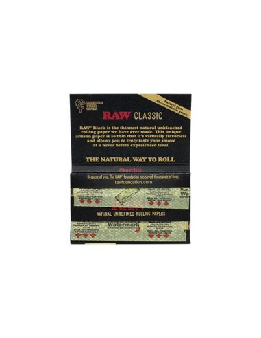 Papel Raw Black Single Wide Double Window | El Papel Mas Fino de Raw