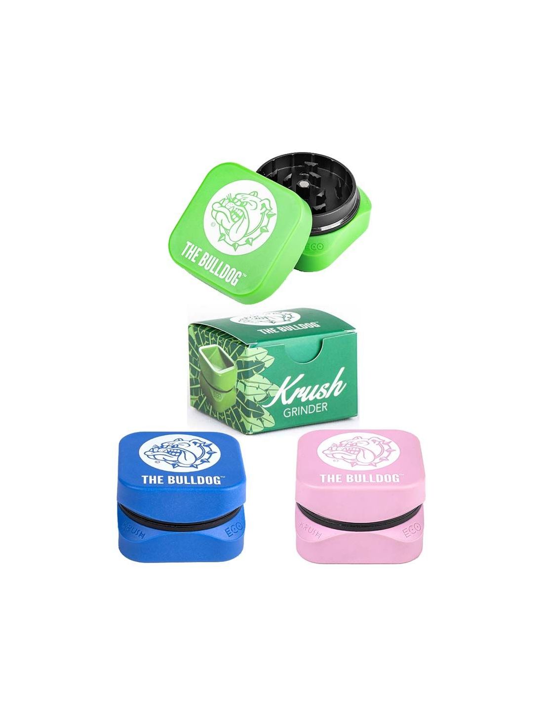 Kush Grinder The Bulldog | Grinder Krush Eco Cube | Grinder Cuadrado